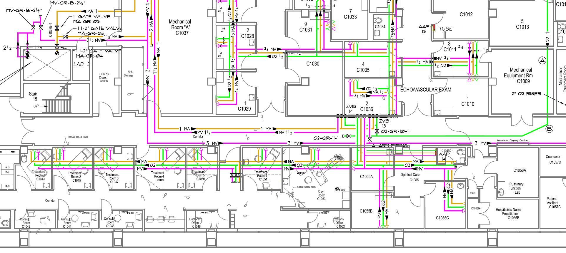 Gas Riser Diagram to Establish Healthcare Facility Safety
